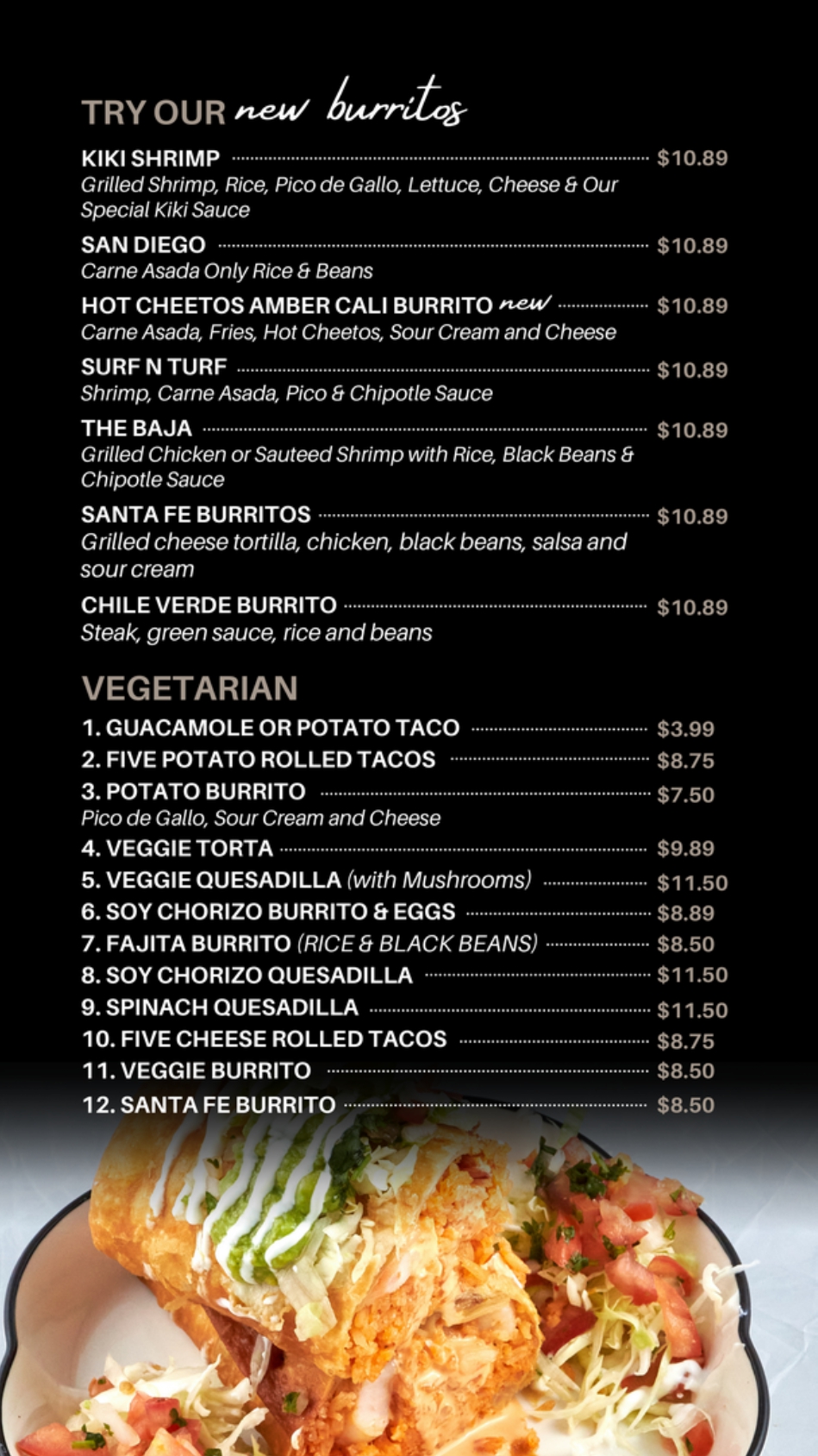 Menu – Valentine's Mexican Food